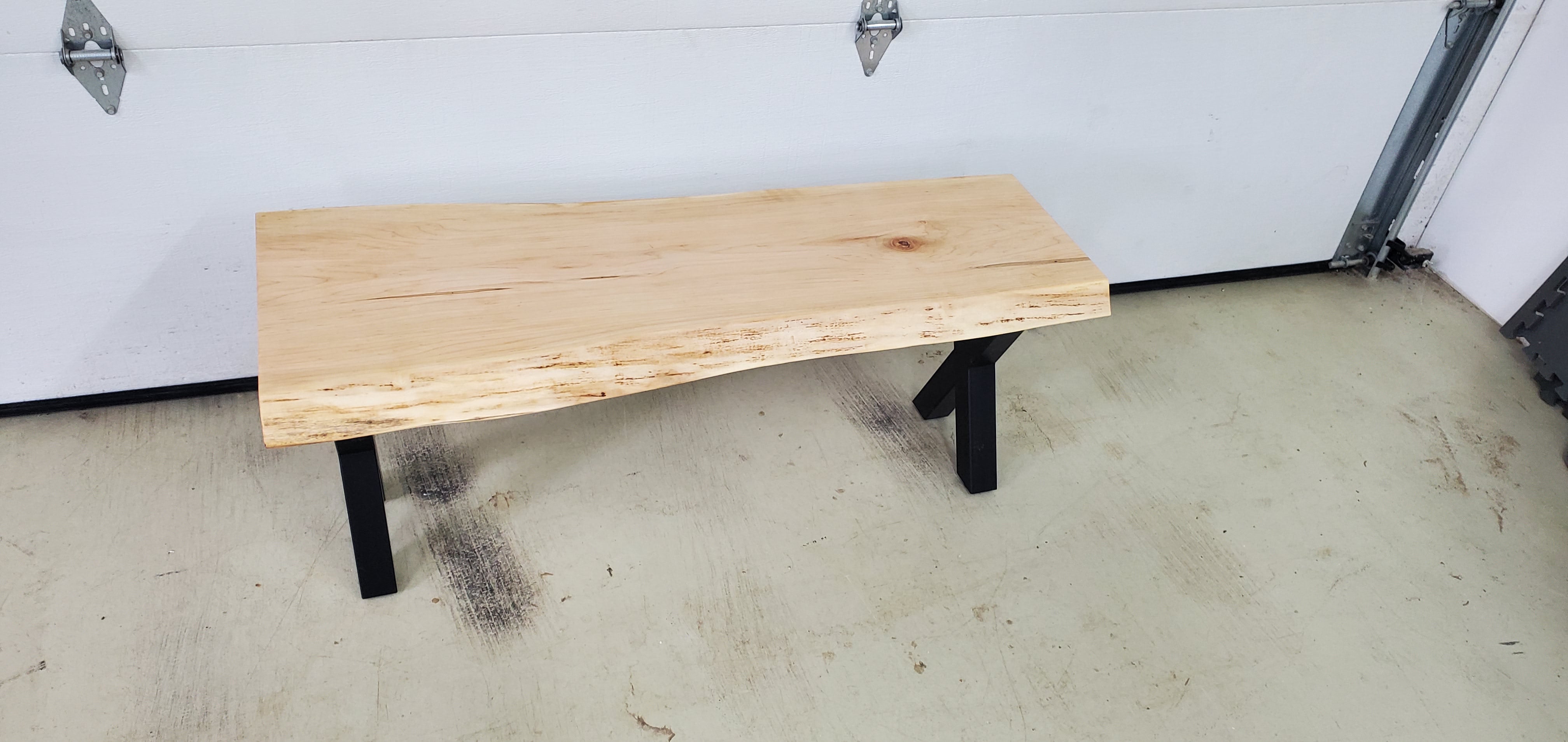 Live Edge Maple Bench – True North Wood Work & Custom Furniture